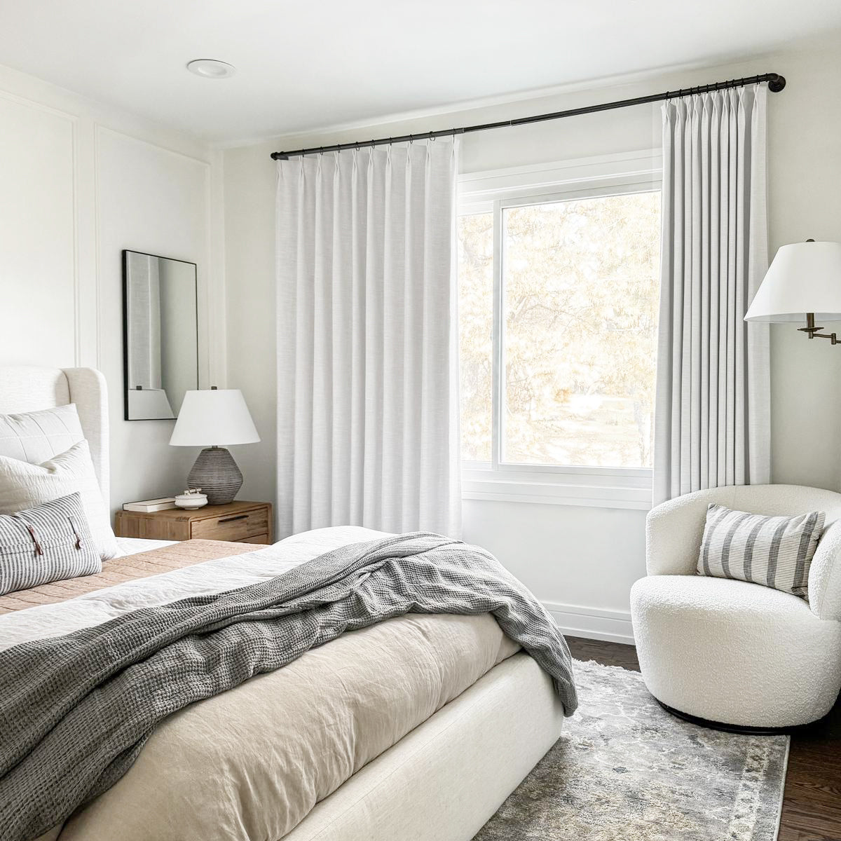 Lille Blackout Linen Drape Pinch Pleated with Blackout Lining – Homerilla